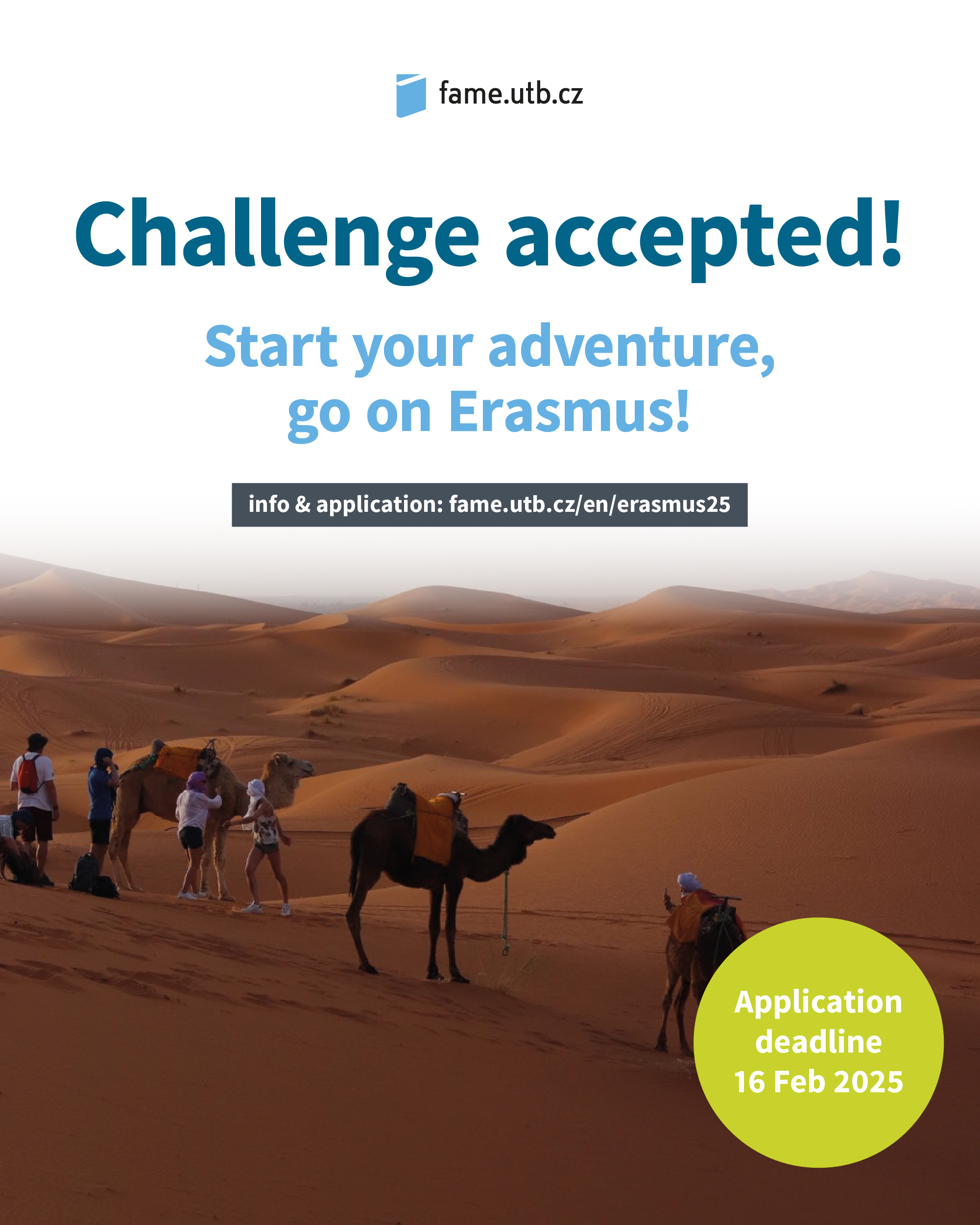 Challenge accepted! Admission Procedure Erasmus+ 2025/2026 - Faculty of Management and Economics